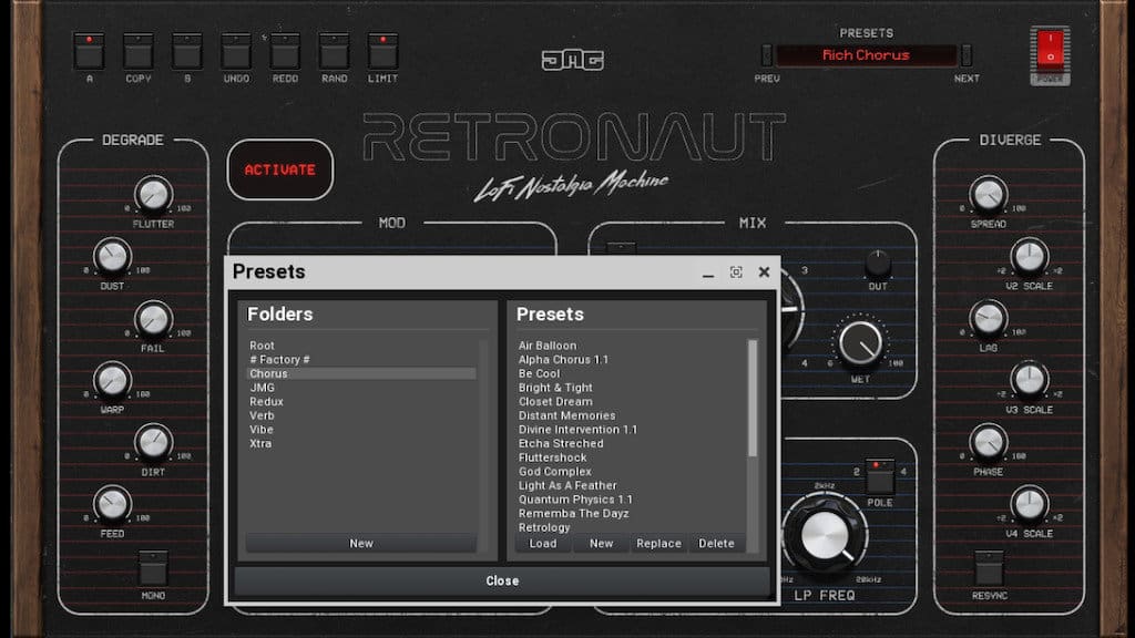 Retronaut レビュー 他のレトロ系プラグインは捨ててもOK！！究極のノスタルジックLoFi生成プラグイン - 96bit-music